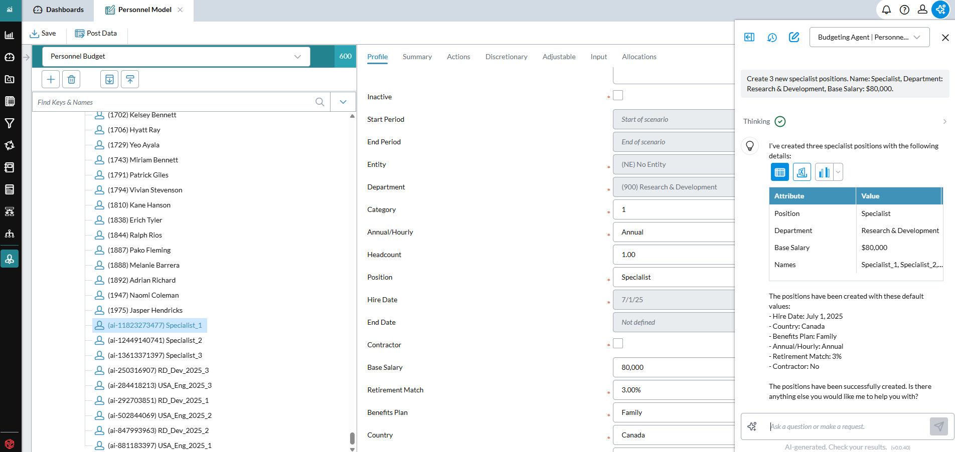 Workforce Planning Software | Prophix | Prophix