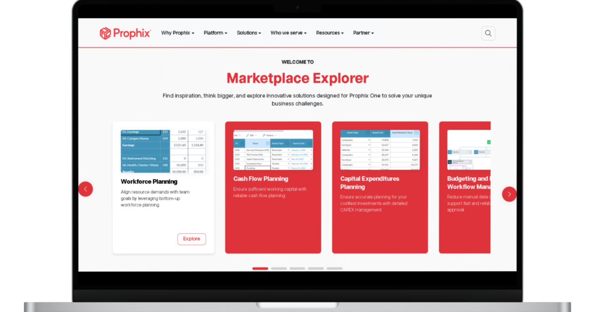 Introducing Marketplace Explorer and Solutions Marketplace | Prophix